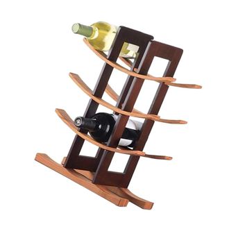 SOLUSTRE Holz Weinregal Flaschenhalter Weinflaschenständer Rotwein Flaschenaufbewahrung Dekoration Haushalt Kaffee Farbe Platzsparend Robust Vielseitig für Bar