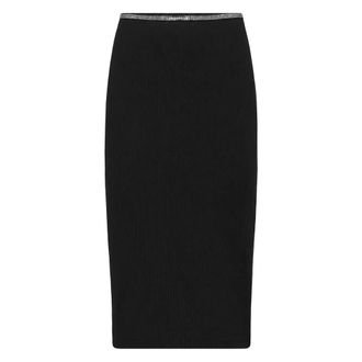 Philipp Plein Midi Rock Elastic Signature - - Skirts - Damen - Schwarzk - S