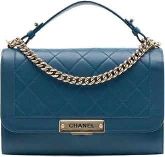 Chanel Pre-owned Vintage Satchel - Femme - Pre-owned - Bleu - Taille: ONE Size