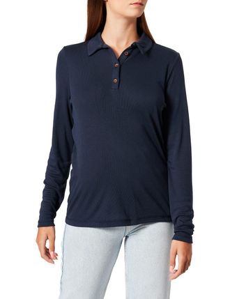 Esprit Damen 081EE1K320 T-Shirt, 400/NAVY, XS