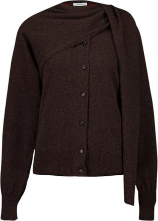 Ferragamo Femme, Pulls, Brun, Taille: 42 FR Wool Cardigan