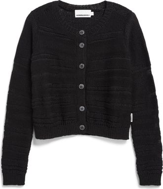 Armedangels Damen Strickjacke aus Bio-Baumwolle GILAAH Regular Fit Black