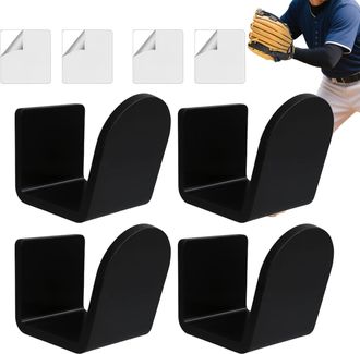 Generic Baseball-Halterung | 4 St&uuml;ck Acryl Platzsparende Aufbewahrung - Wandhalterungen aus Acryl f&uuml;r Ausstellung, Wohnzimmer, Wohnung, Schlafsaal, Klassenzim