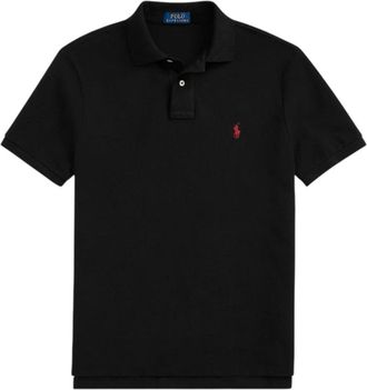 Ralph Lauren Homme, Tops, Noir, Taille: 2XL Polo en Piqu&eacute; de Coton