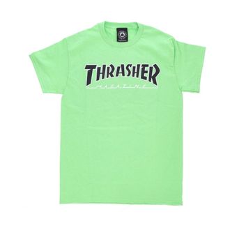 Thrasher Herren Outline Tee Lime/Schwarz - - Tops - Herren - Gr&uuml;n - XL