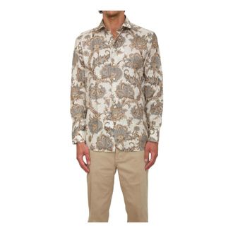 Etro Beige Roma Hemd Stilvolle Mode - - Shirts - Herren - Beige - 4XL