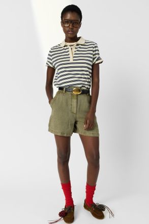 Gerard Darel Polo ray&eacute; en coton - MARCIE - Marine