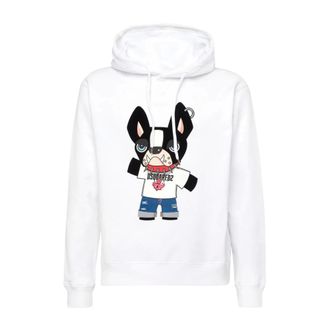 Dsquared2 Homme, Sweatshirts et sweats à capuche, Blanc, Taille: M Cool Fit Logo Sweat à capuche Noir Coton