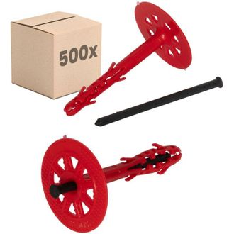 Protektor Protektor - D&auml;mmstoffd&uuml;bel Standard - 500 St&uuml;ck &Oslash;10x180mm mit Kunststoffnagel f&uuml;r wdvs