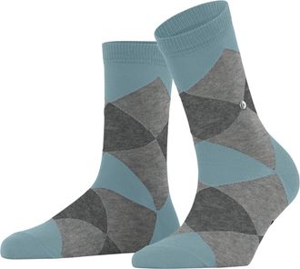 Burlington Damen Socken Bonnie W Sso Baumwolle gemustert 1 Paar, Blau Silent Water 6014, 36-41