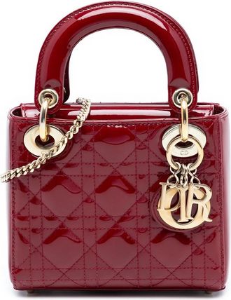 Dior Hobo Bags - Mini Patent Cannage Lady Dior - Gr. unisize - in Rot - f&uuml;r Damen
