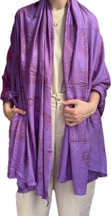 Generico Hare Rama Hare Rama Hare Krishna Écharpe de méditation unisexe Hippie et Boho Hindu, aubergine, Taille Unique