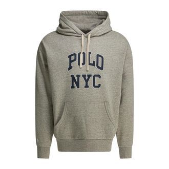 Polo Ralph Lauren Homme, Sweatshirts et sweats &agrave; capuche, Gris, Taille: M Sweat &agrave; capuche graphique en molleton