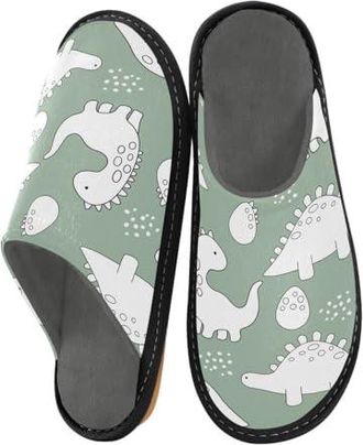 HMZXZ Chaussons dinosaures mignons pour homme et femme, chaussons dint&eacute;rieur pour la maison, la chambre &agrave; coucher, les voyages, multicolore, 37.5/38 EU