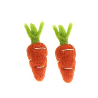 Cabilock Handgefertigte Wollfilz Karotten 2 St&uuml;ck Anh&auml;nger F&uuml;r Selbstgemacht Bastelarbeiten Und Bekleidungsaccessoires