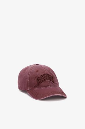 Ganni Casquette en coton rouge - Pour Femme