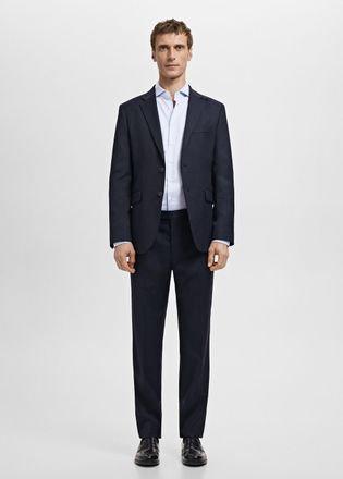 Mango Slim-Fit-Hemd aus Twill-Gewebe himmelblau - Herren - XS - MANGO MAN