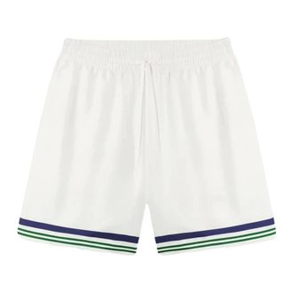 Casablanca Shorts Hotel Emblem - Homme - Shorts - Blanc - Taille: L