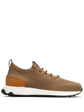 Tod's Gestrickte Sneakers mit Logo-Applikation - Braun