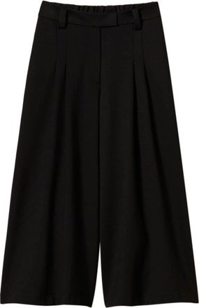 Twin-Set Taillenhohe Cropped-Hose - Schwarz