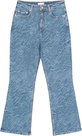 Ganni Femme, Jeans, Bleu, Taille: W28 Pantalon en coton et viscose