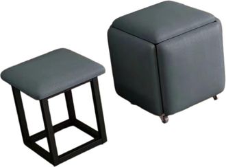 Generic 5-in-1-Fu&szlig;hocker mit Fu&szlig;st&uuml;tze, stapelbare Nesthocker, platzsparend, for Schlafzimmer, Wohnzimmer, B&uuml;ro, Balkon, Klassenzimmer, Spielzimmer(Color 3,45