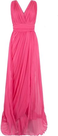 Alberta Ferretti Femme, Robes, Rose, Taille: 40 FR Longue Robe de Soir&eacute;e Pliss&eacute;e