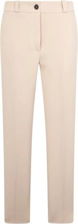 PESERICO Femme, Pantalons, Beige, Taille: 50 FR Pantalon en satin de coton stretch
