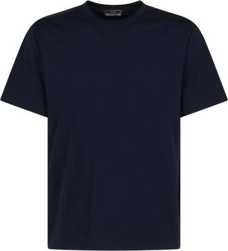 Herno Homme, Tops, Bleu, Taille: XL T-Shirt Stretch en Coton Superfine