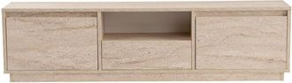 Hanah Home Meuble TV en bois Vanguard - 160 x 29 x 42 cm - Travertin