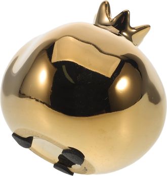 Valiclud Goldfarbene Keramik Granatapfel Vase Kunstvolle Blumentopf Deko f&uuml;r Tischarrangements Hydroponischer Blumenhalter Elegante Fruchtvase als Wohnraum Hoc