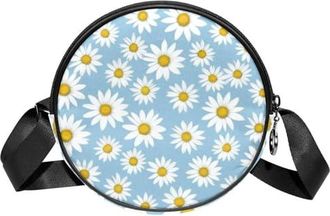 Generic Sac &agrave; bandouli&egrave;re rond pour femme, sac &agrave; bandouli&egrave;re color&eacute; avec fermeture &eacute;clair, bretelles r&eacute;glables, sac &agrave; main rond d&eacute;contract&eacute; pour femmes et fil