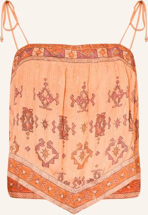 BA&SH Ba&Sh Cropped-Top Zeli Mit Glitzergarn orange