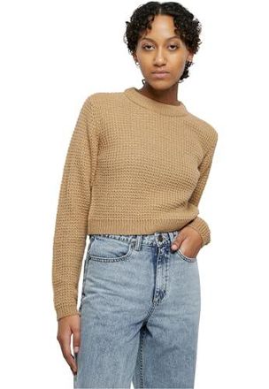 Urban Classics Femme Ladies Short Waffle Sweater Maillot De Surv&ecirc;tement, Warmsand, M EU