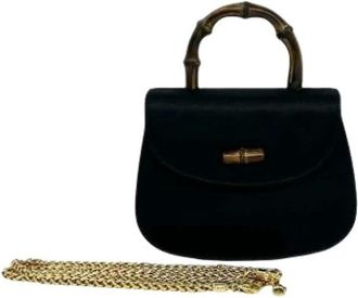 Gucci Sac bandouli&egrave;re mini en satin Pre-owned - Femme - Pre-owned - Noir - Taille: ONE Size