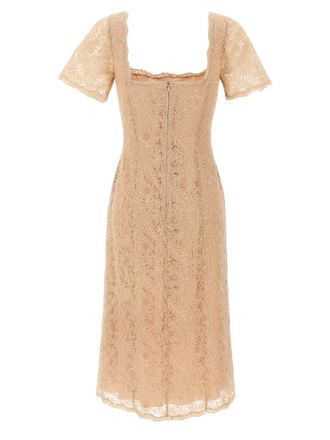 Ermanno Scervino Floral Lace Dress - Beige