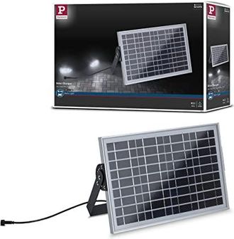Paulmann 94551 Park + Light Außenleuchte Einspeisung Solarmodul IP65 max. 5 W Solar Charger Silber Zubehör Garagenlicht