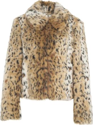 Max Mara Femme, Vestes, Beige, Taille: 36 FR Veste en fausse fourrure