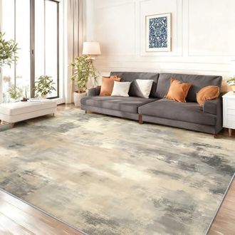 Generic Beige Tapis de Bain antid&eacute;rapant, Moquette d&eacute;coratifs Abstrait Effet Vieilli Vintage Shabby Chic Motif r&eacute;sistant &agrave; la d&eacute;coloration Hydrofuge pour Salo