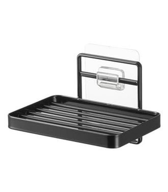 Yamazaki Tableware 4541 Tower Film Hook Soap Tray, Black, Steel FILMHOOK : Polycarbonate/Pet/Polyurethane, 12 x 8.5 x 7.8 cm