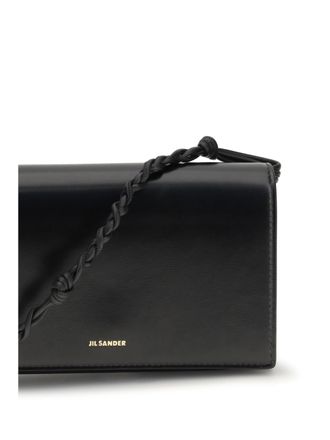 Jil Sander Womens Wallet Tangle Black Calf Leather & Purses