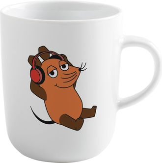 Kahla DieMaus Becher 0,35 l Musik Maus | wei&szlig;er Becher im Sendung mit der Maus Design