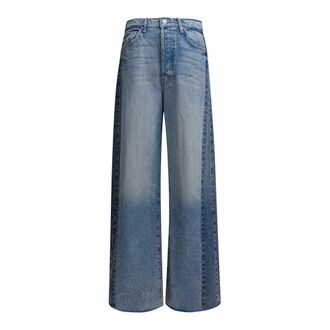 Mother Pipe Dream Button Sneak Fray - - Jeans - Damen - Blau - W27