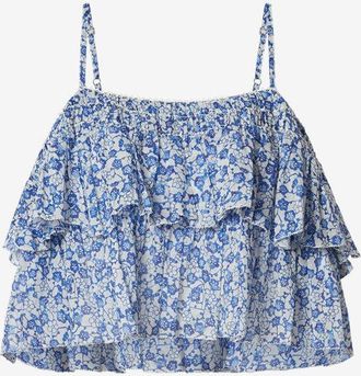 Isabel Marant Top Erisa - Femme - Bleu - Taille34 - Marant &Eacute;toile - Collection &Eacute;t&eacute; Femme - Nouvelle Collection Capsule High Summer
