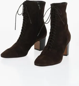 Carel Suede COLETTE Lace-up Booties 10cm size 41