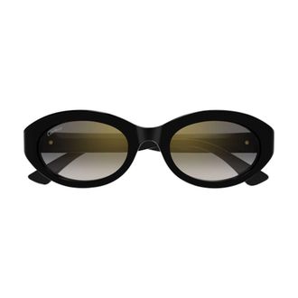 Cartier CT0588S Oval Frame Sunglasses - Black