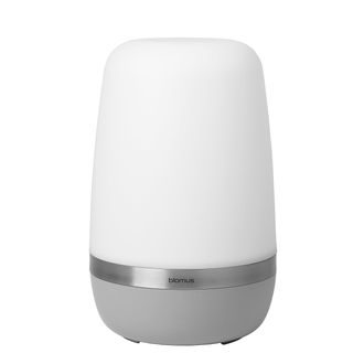 Blomus | LED Outdoor Leuchte -Spirit- | Akku Tischlampe f&uuml;r Au&szlig;en | Platinum Gray | Gr&ouml;&szlig;e XL &Oslash;21 x 35 cm | IP44 | zwei Helligkeitsstufen