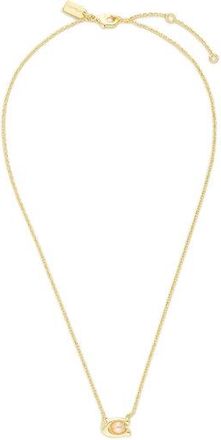 Coach Halskette Pearl Signature C Pendant Necklace 37341916GLD651 Goldfarben