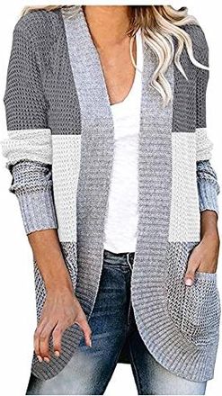 Generic 2026 Vestes pour femme Automne et Hiver Hauts Mode D&eacute;contract&eacute;e Cardigan &agrave; Manches Longues Devant Cardigan Tricot &Eacute;pais Cardigan Pull V&ecirc;tements dext&eacute;r