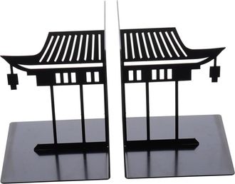 SOLUSTRE Metall Buchst&uuml;tze im Chinesischen Stil Kreativer Buchhalter f&uuml;r B&uuml;cherregal Stabiler Buchst&auml;nder aus Metall Praktische Buchaufbewahrung f&uuml;r B&uuml;ro Zuhau